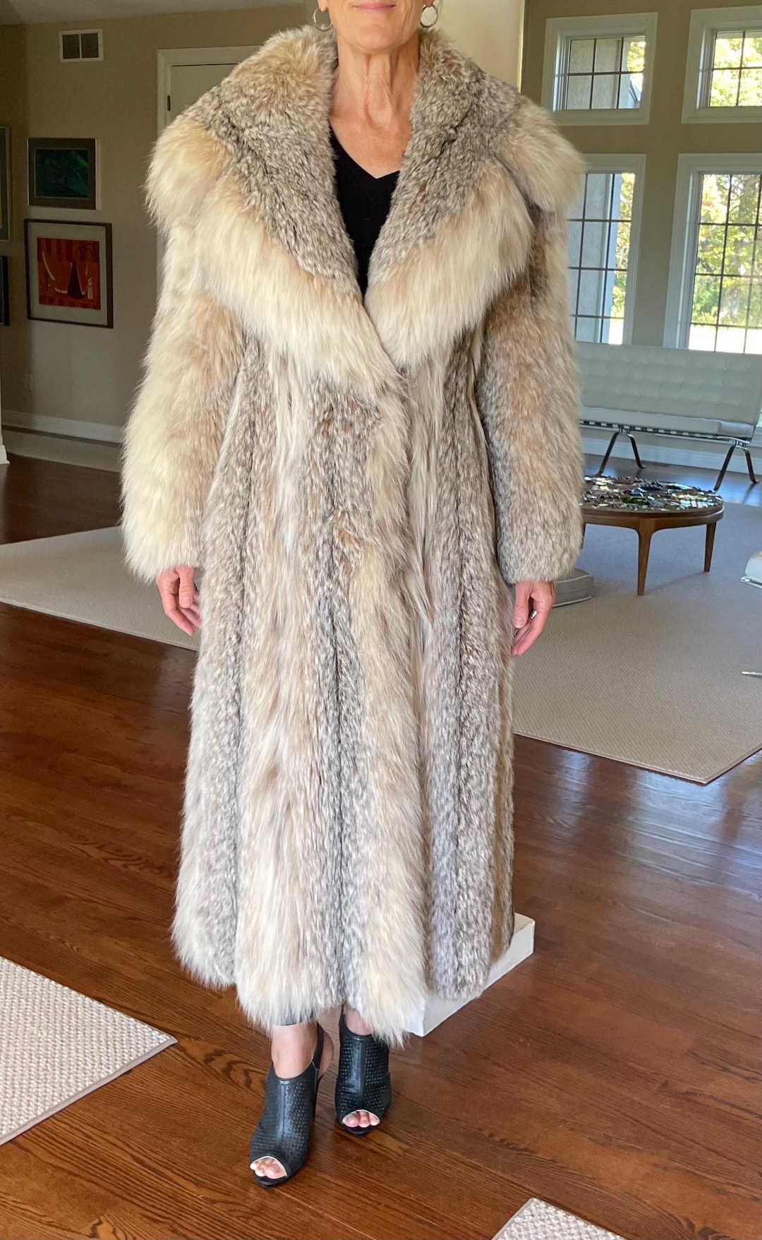 Vintage Long Full Length Spotted Lynx Fur Coat - Etsy
