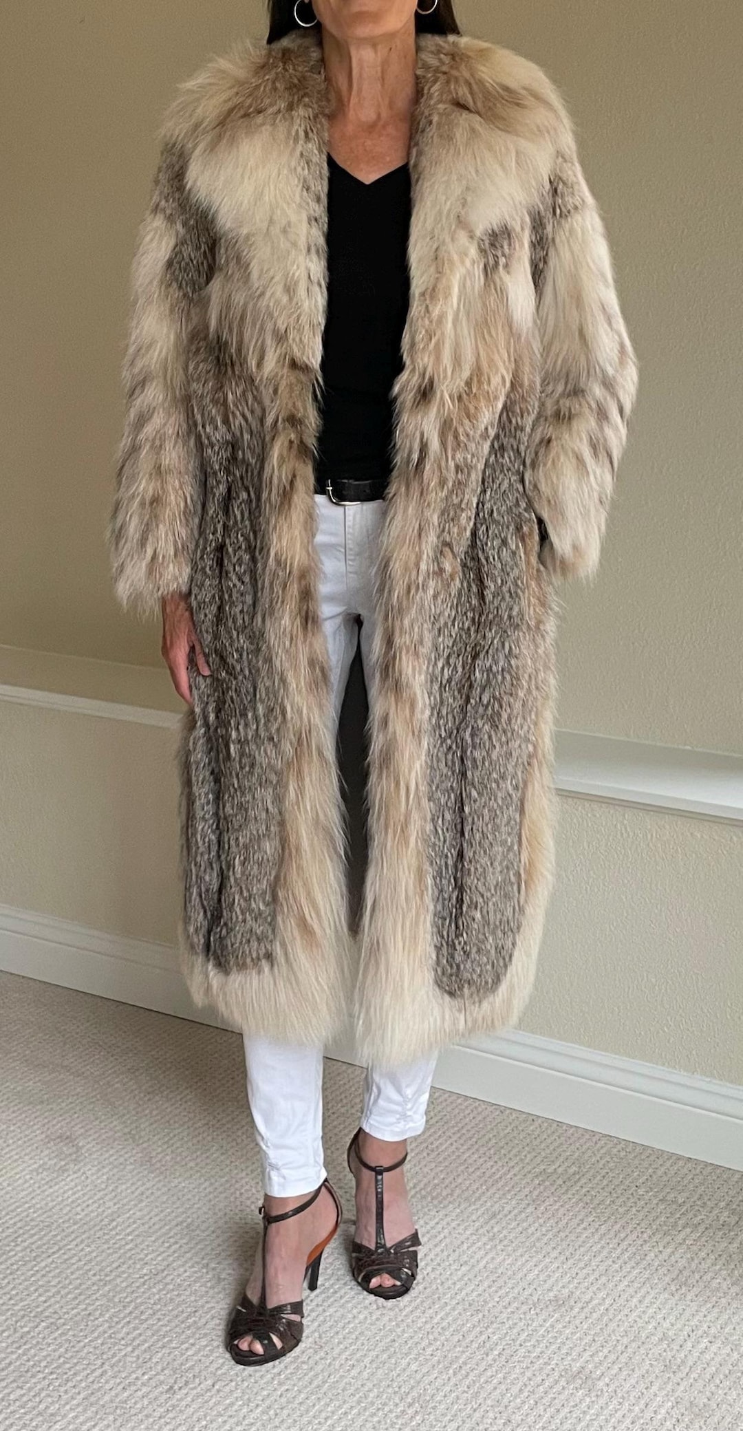 Vintage Long Spotted Lynx Fur Coat Matching Lynx Fur Hat - Etsy