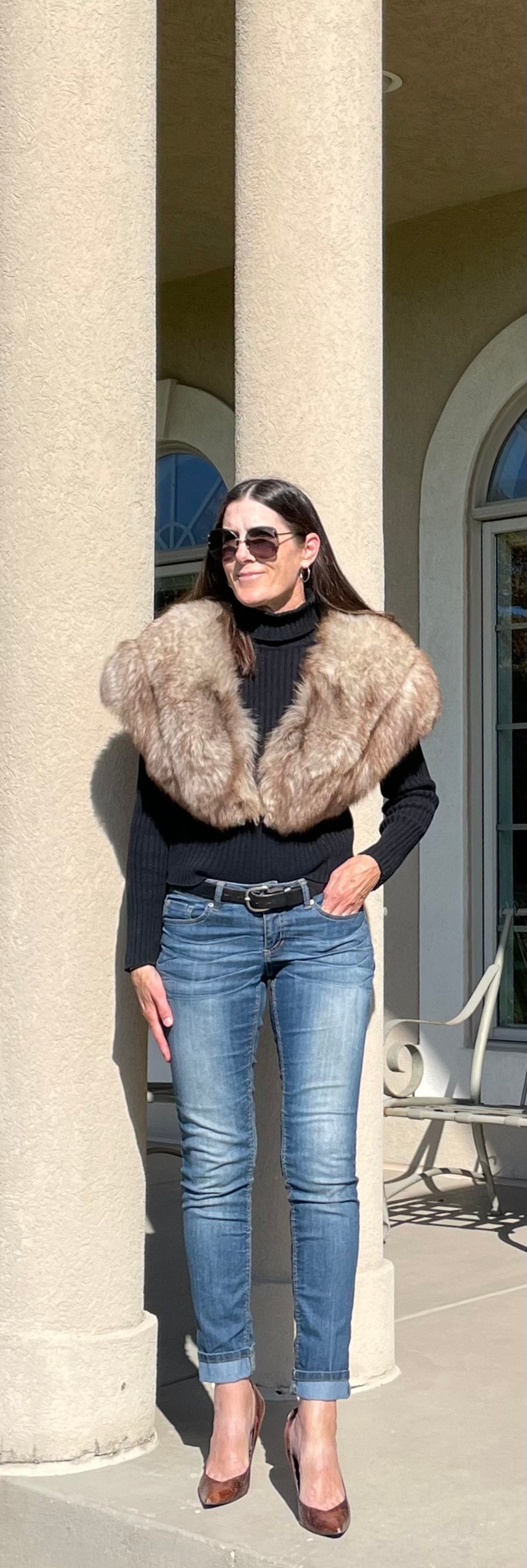 Vintage White Silver Fox Fur Stole Cape Wrap - Etsy