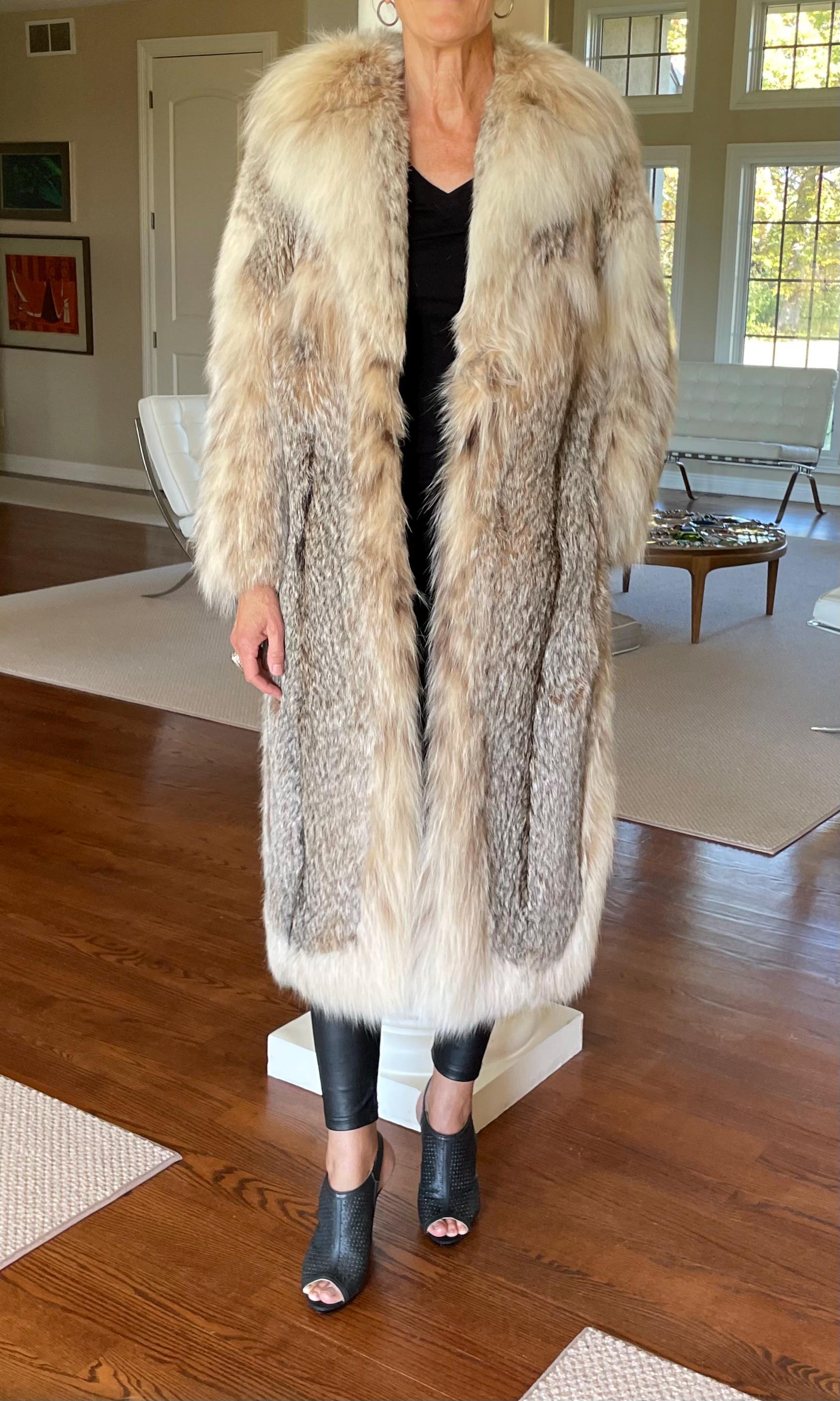 Vintage Long Spotted Lynx Fur Coat Matching Lynx Fur Hat - Etsy