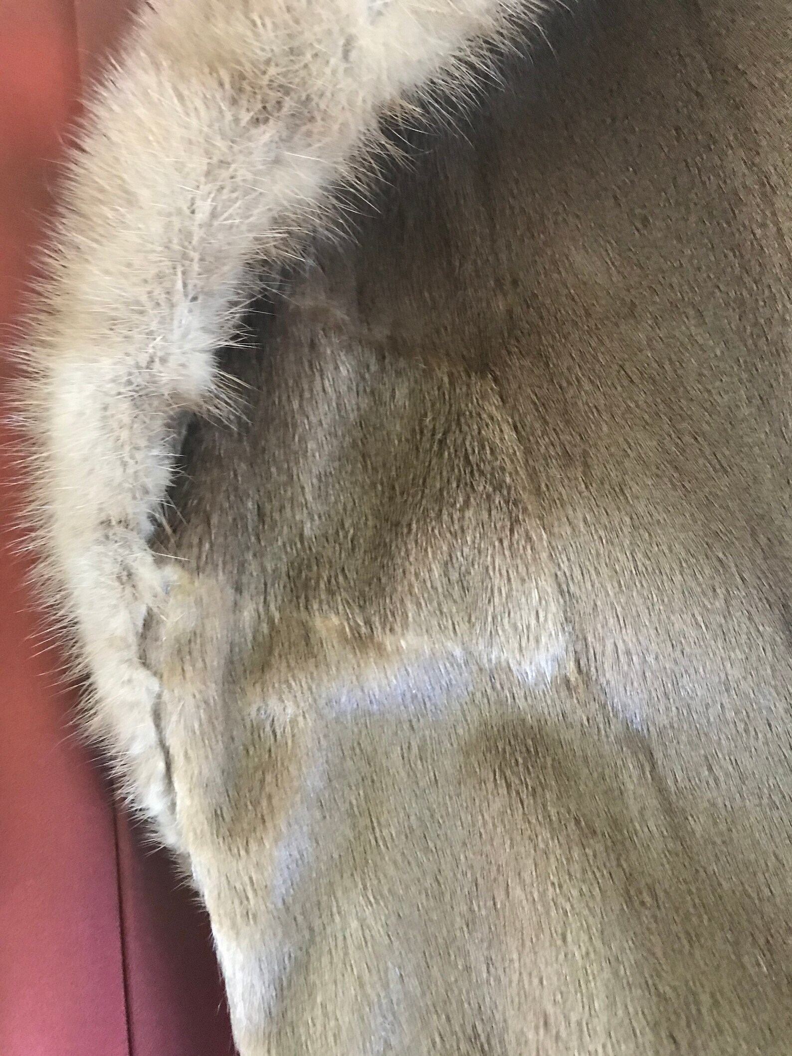 Vintage Brown Pony Horse Hair Fur Coat Jacket Mink Fur Collar | Etsy