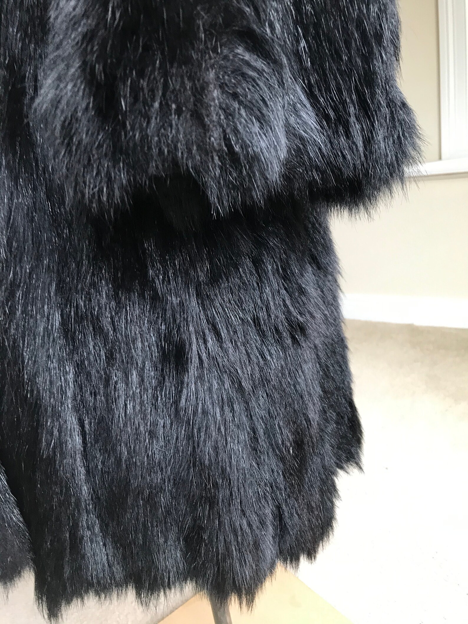 Vintage Black Skunk Fur Coat Art Deco | Etsy