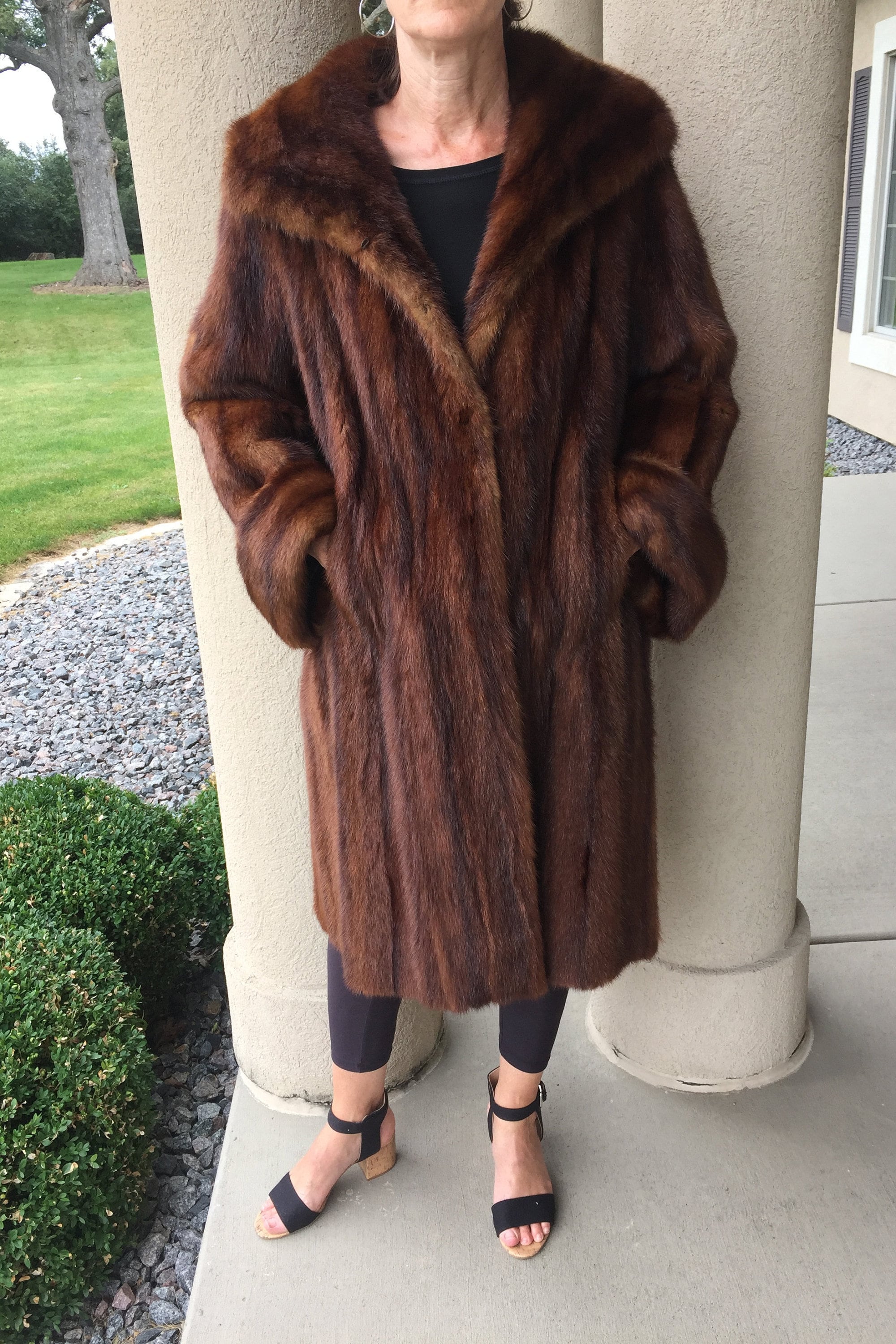 Long Muskrat Fur Coat 1950 Excellent | Etsy