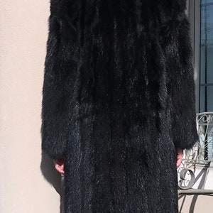 Vintage Black Skunk Fur Coat Art Deco - Etsy