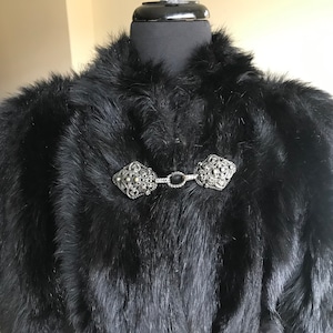 Vintage Black Skunk Fur Coat Art Deco - Etsy
