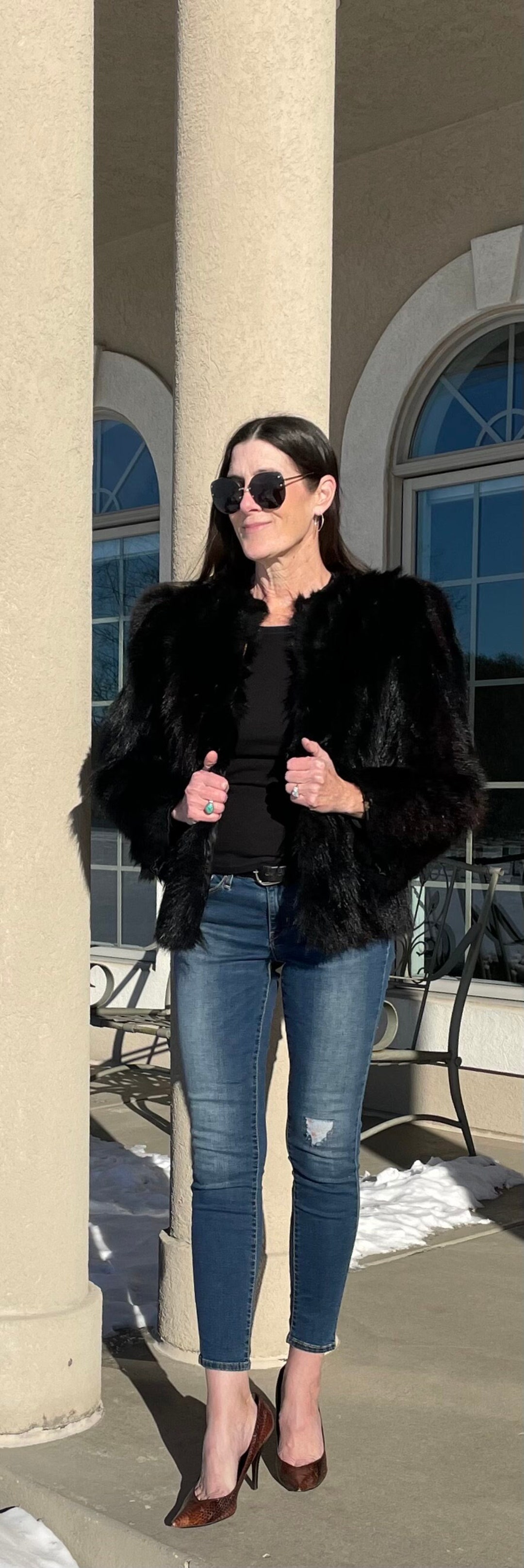 Vintage Short Black Skunk Fur Jacket Coat Art Deco - Etsy