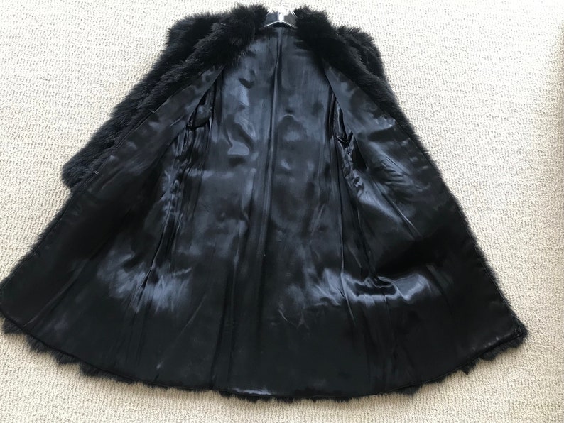 Vintage Black Skunk Fur Coat Art Deco - Etsy