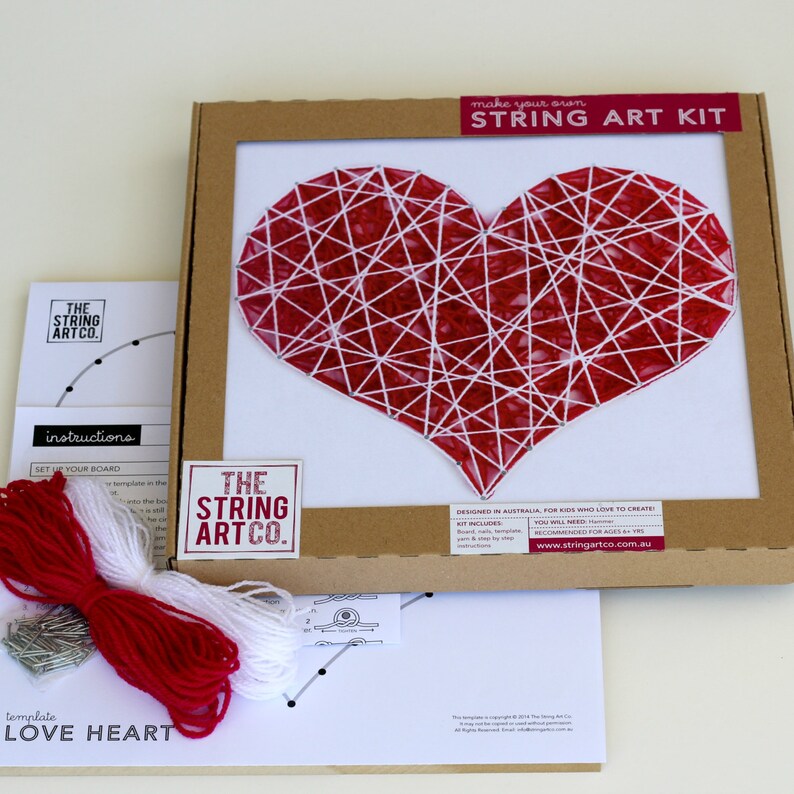 String Art Love Heart Kit Pattern DIY Kit Craft Kit - Etsy