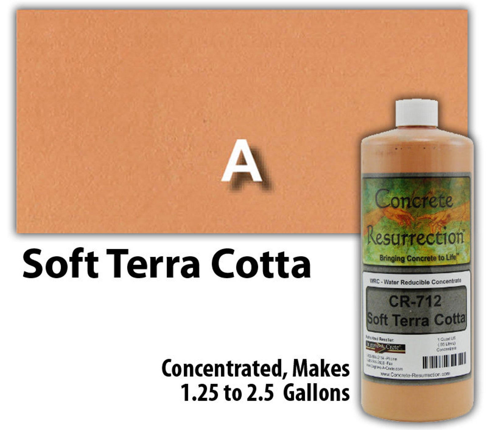 Water Based Conentrated Concrete Stain 32oz Bottle - Soft Terra Cotta ...