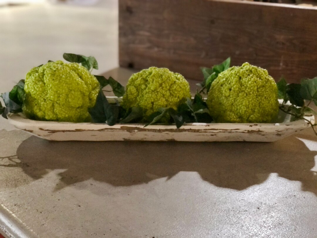 Concrete Hedge Apples With Dough Bowl Home Decor Hedge Apple / Osage ...
