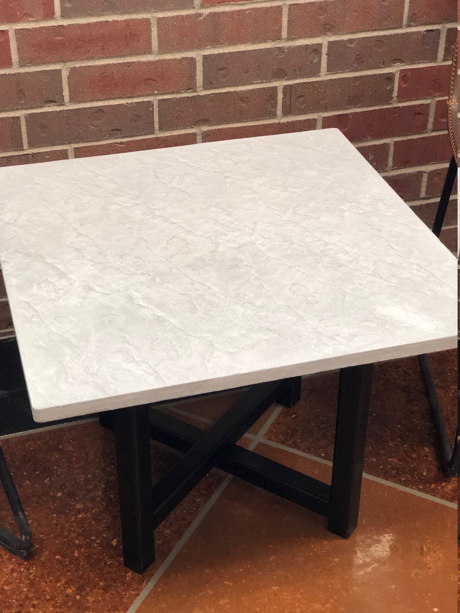 Square Concrete Textured Table Top 25x25