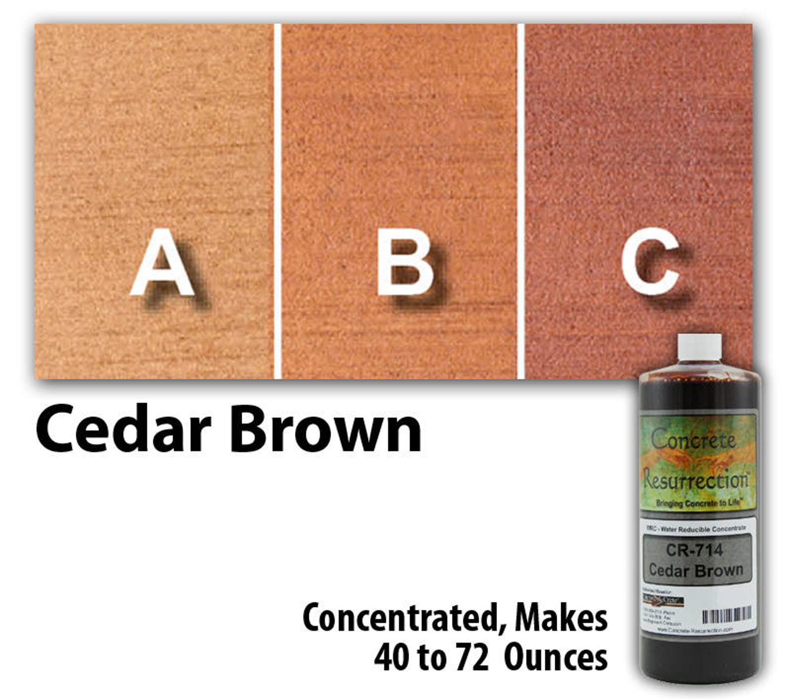 Cedar Brown Concrete Stain – Water-based, UV Stable 8oz Concentrate - Etsy