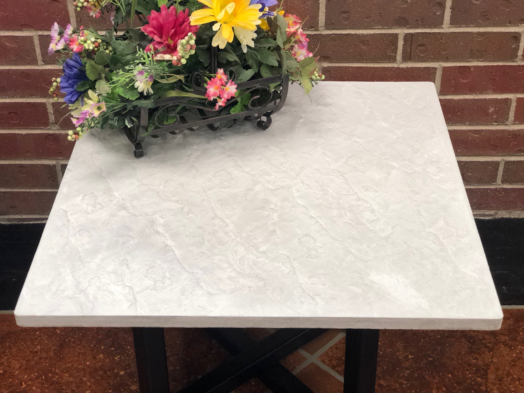 Square Concrete Textured Table Top 25x25