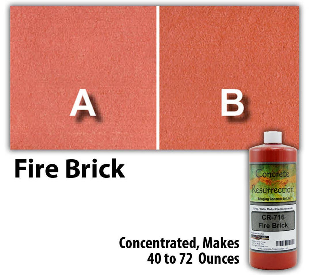 Water Based Concentrated Concrete Stain 8oz Bottle - Fire Brick ...