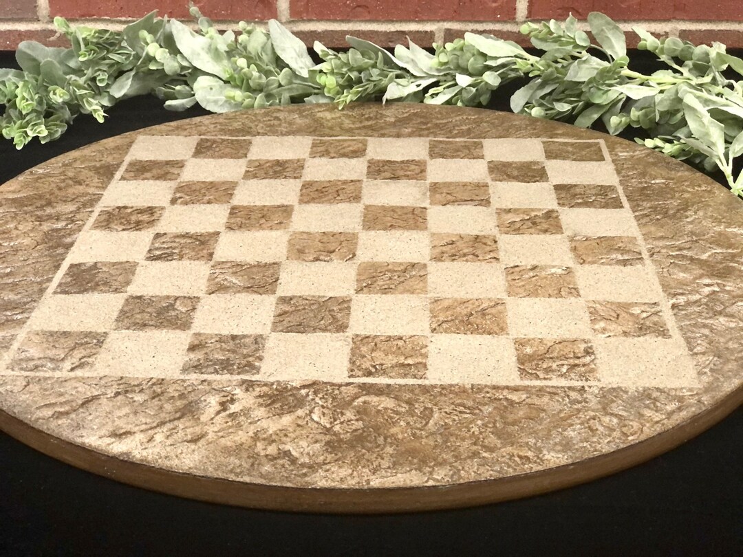 Stone Textured Concrete Rotating Chessboard/checkerboard for Interior ...