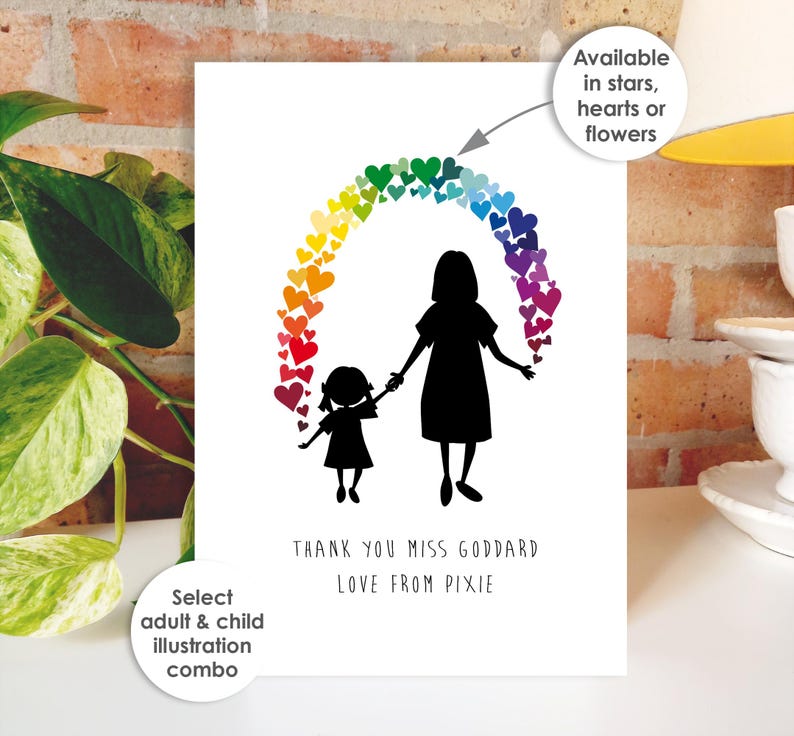 Thank You Teacher Card • Personalised Teacher Card • Special Teacher ...