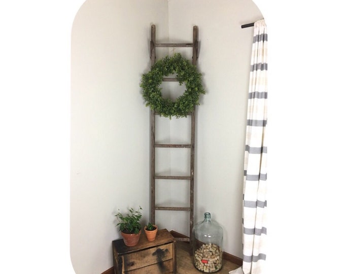 Vintage 7ft Barn Ladder | Salvaged Decorative Wooden Ladder ...