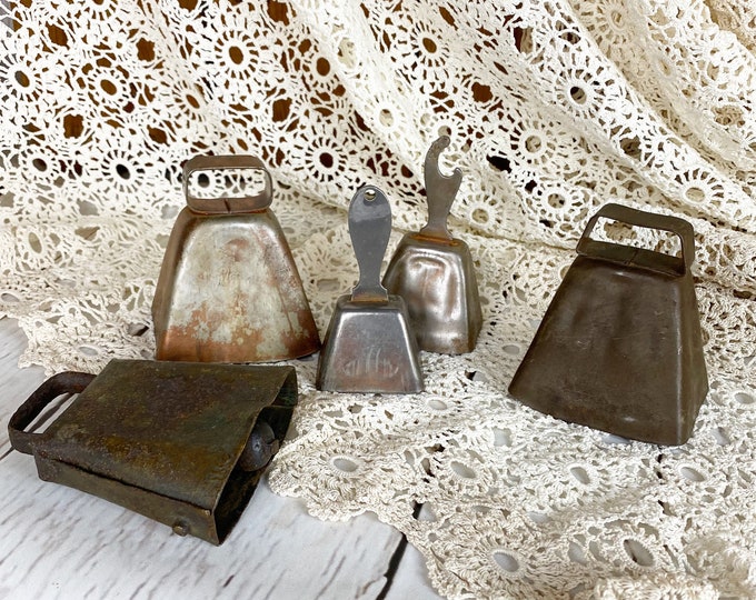 Primitive Vintage Cow Bells | Antique Farmhouse Country Cottage Wedding ...