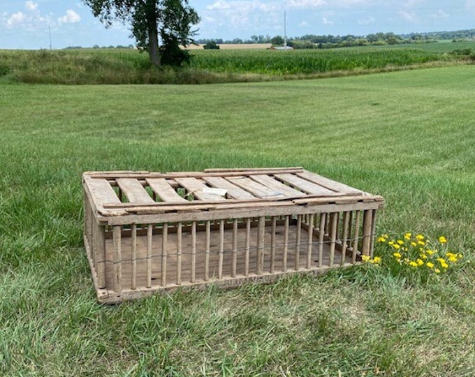 Wooden Chicken Coop Crate, Old Marketplace Chicken Box. DIY Coffee ...