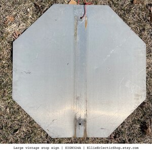 Retro Wall Art | Large Vintage STOP Sign 24 Inches for Industrial Wall ...