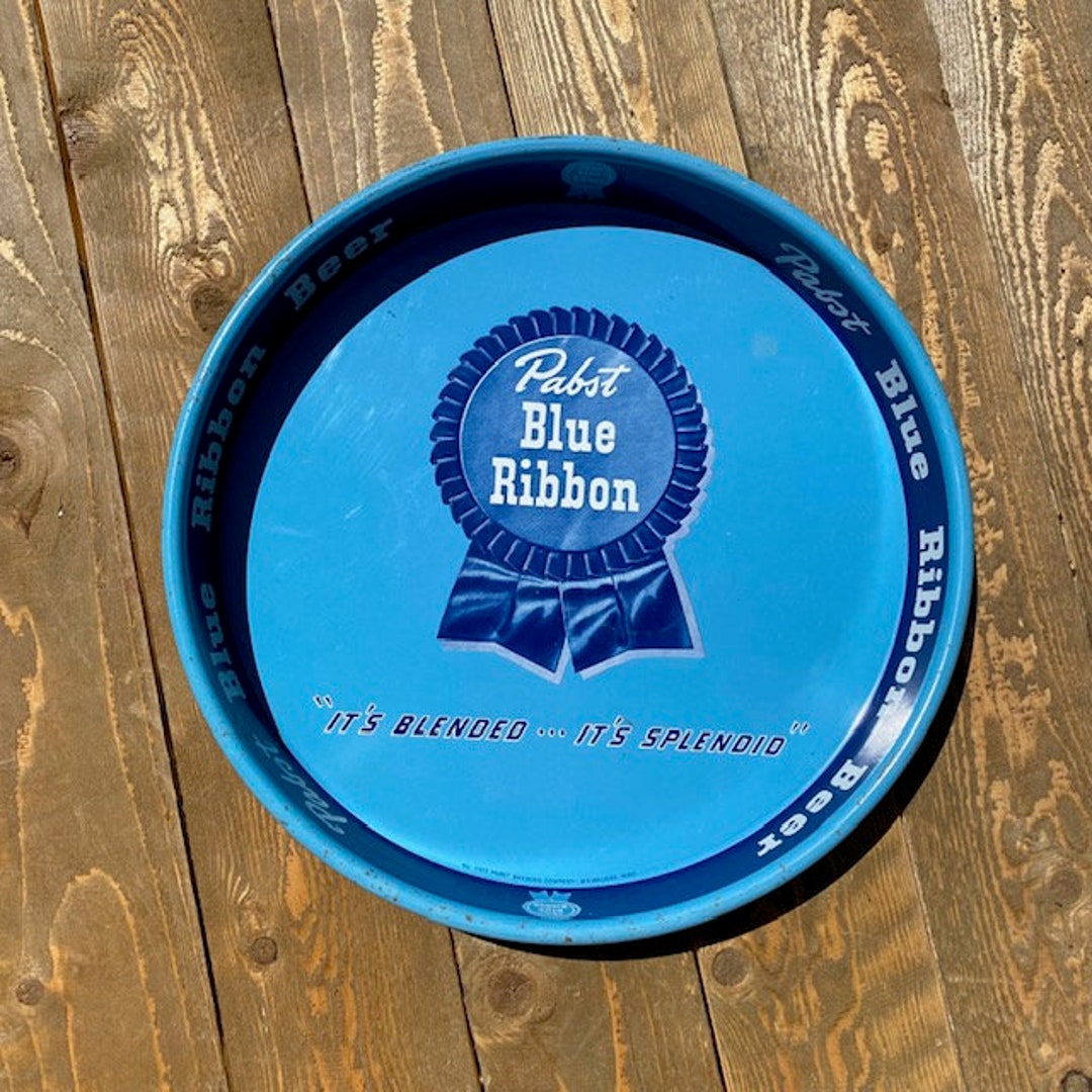 Vintage Pabst Serving Tray Retro Round Pabst Blue Ribbon PBR Serving ...