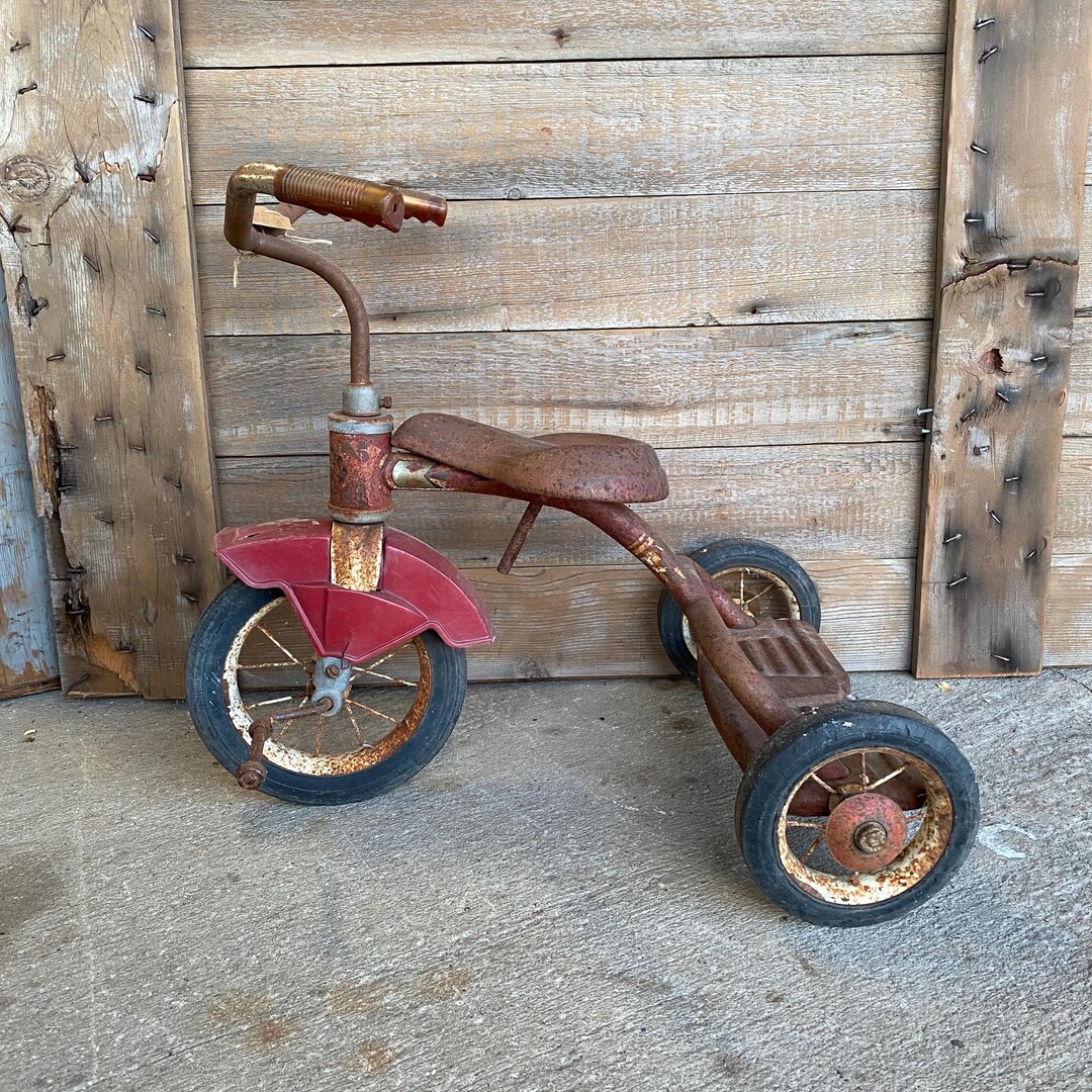 Old Tricyle Bike, Rustic Country Cottage Front Porch Decoration ...