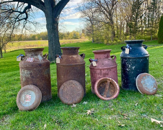Old Milk Can Rustic Modern Farmhouse Decor, Vintage Country Home ...
