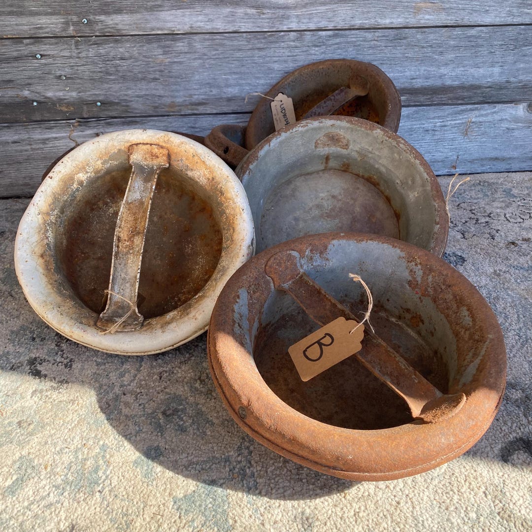 Vintage Milk Can Lid: Farmhouse Decor, Rustic Metal Top (7" Opening) - Etsy