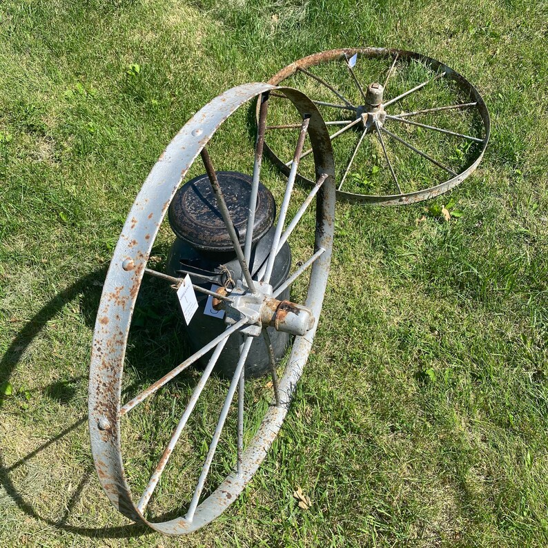 Extra Large 40 Vintage Metal Wheels Antique Farmhouse - Etsy