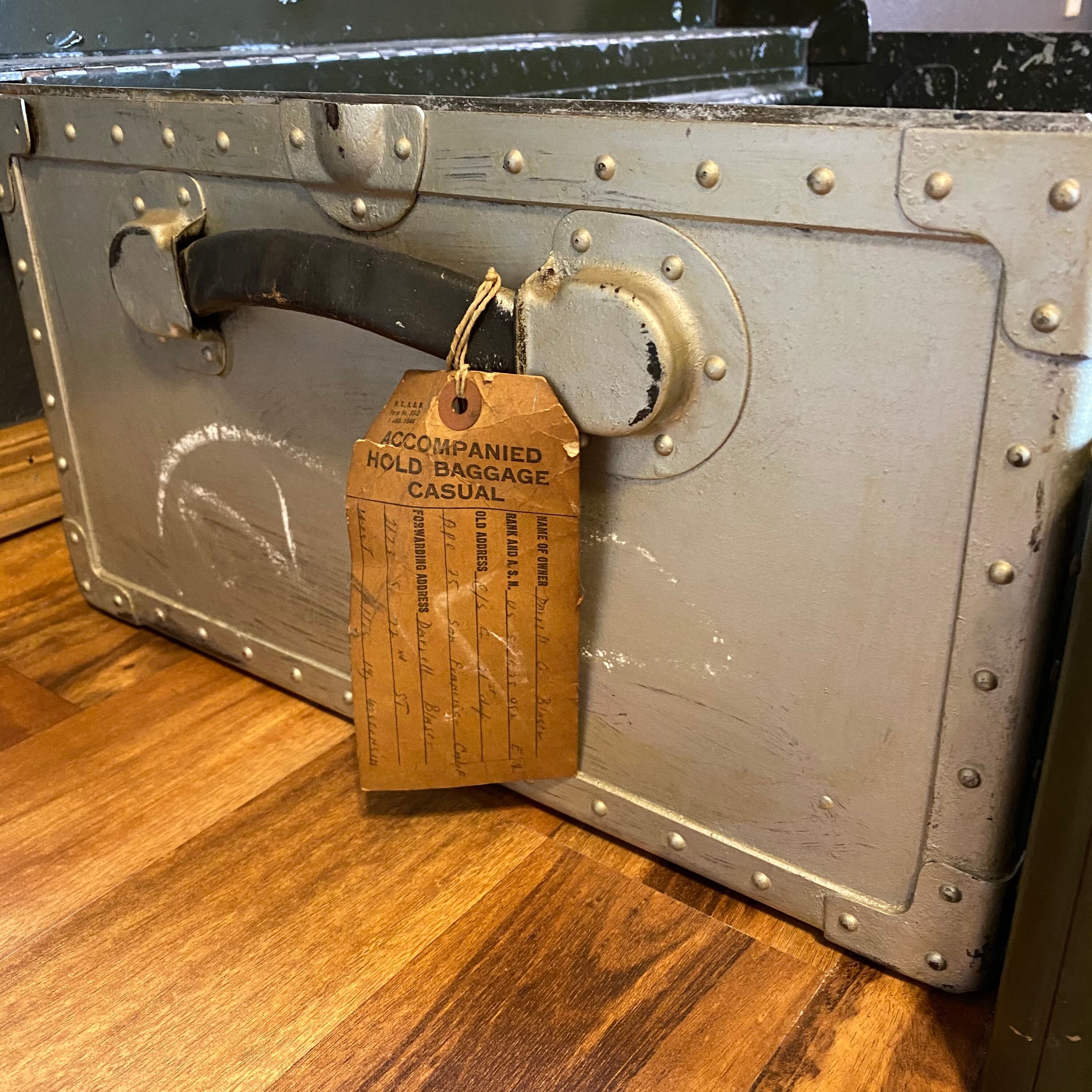 Vintage Military Footlocker Trunk Box US Army Memorabilia - Etsy