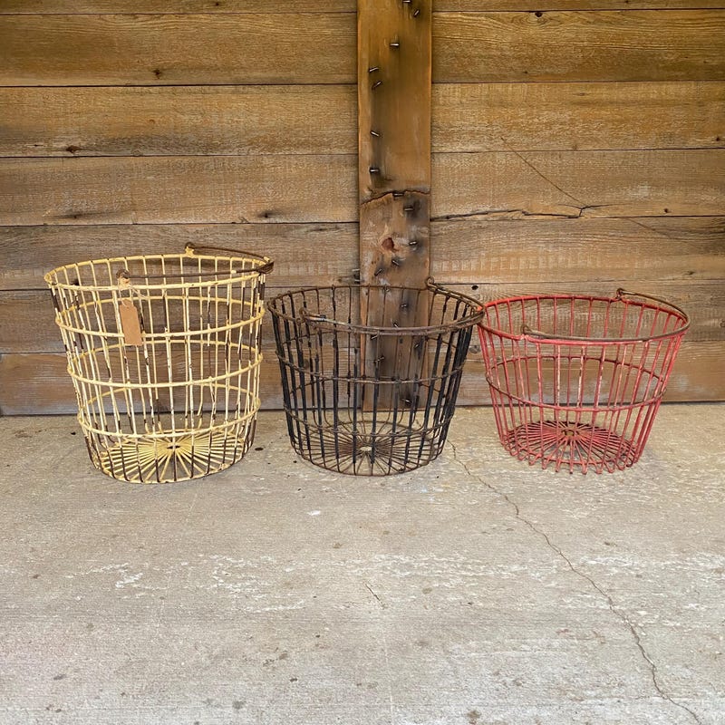 Rustic Wire Basket - Etsy