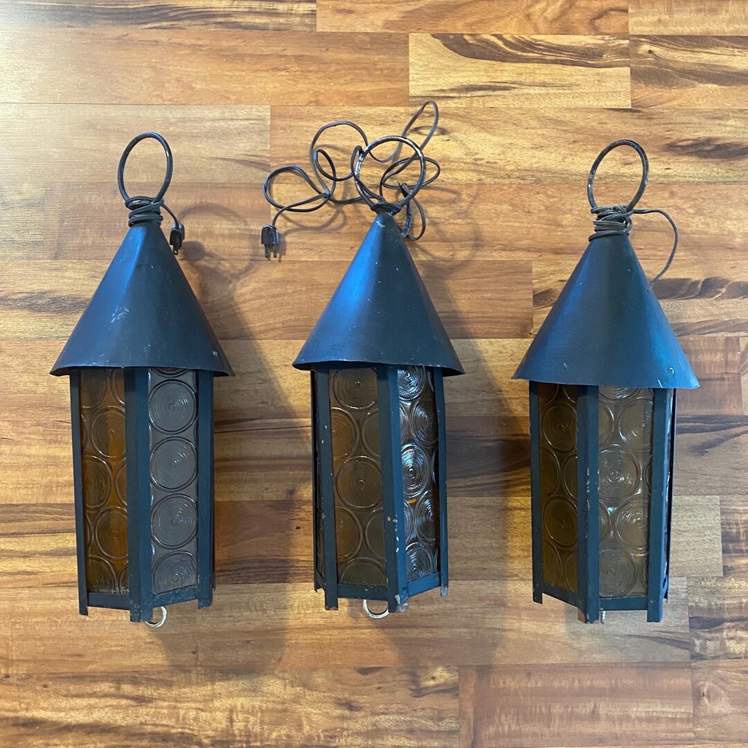 Vintage Hanging Light, Indoor Ceiling Mcm Pendant Light, Plug in Vtg ...