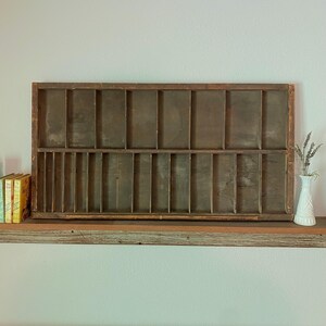 Wooden Printers Tray, Large Vintage Type Tray, Farmhouse Rustic Antique ...