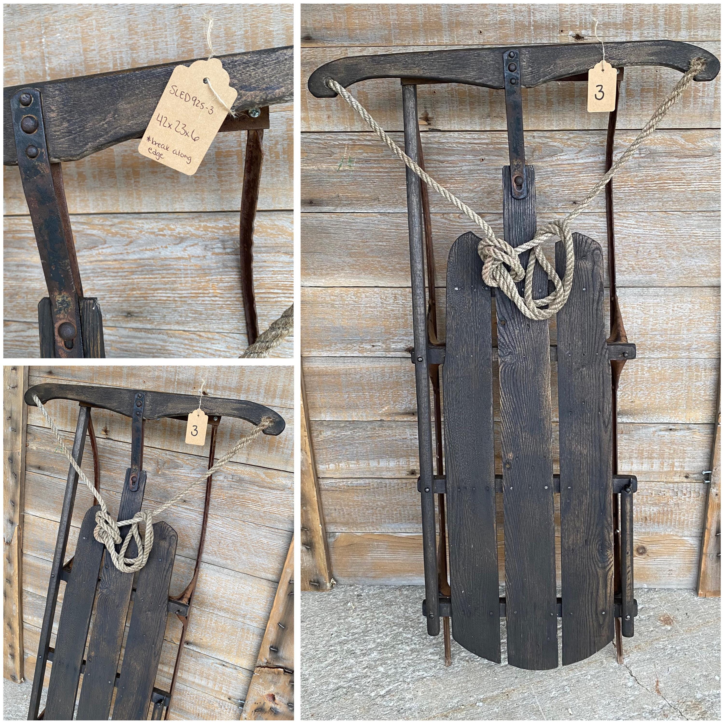 Vintage Wooden Runner Sled: Rustic Winter Cabin Decor - Etsy