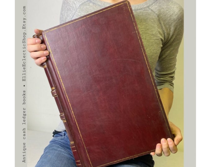 Antique Cash Ledger Books | Vintage Large Cash Log Accounting Books ...