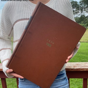 Large Vintage Cash Ledger Book 1960 Vintage Cash Log Accounting Book ...