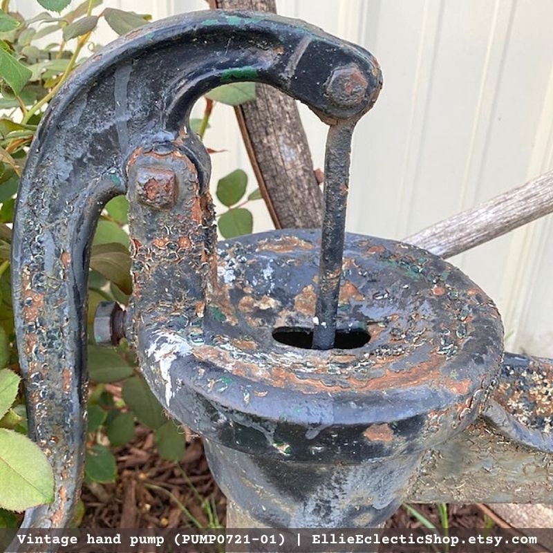 Black Vintage Hand Pump Farmhouse Front Porch Antique Cast - Etsy