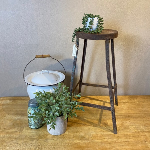 Vintage Metal Stool - Etsy