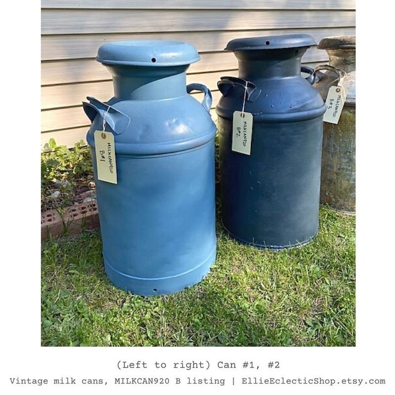 Large rustic antique milk cans Vintage milk jug Rusty metal | Etsy