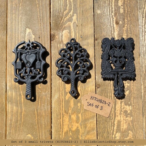 Cast Iron Trivet Set - Etsy