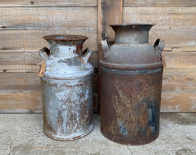 Rustic Decor Gift, Vintage Milk Can Home Decoration, Antique Dairy Jug ...