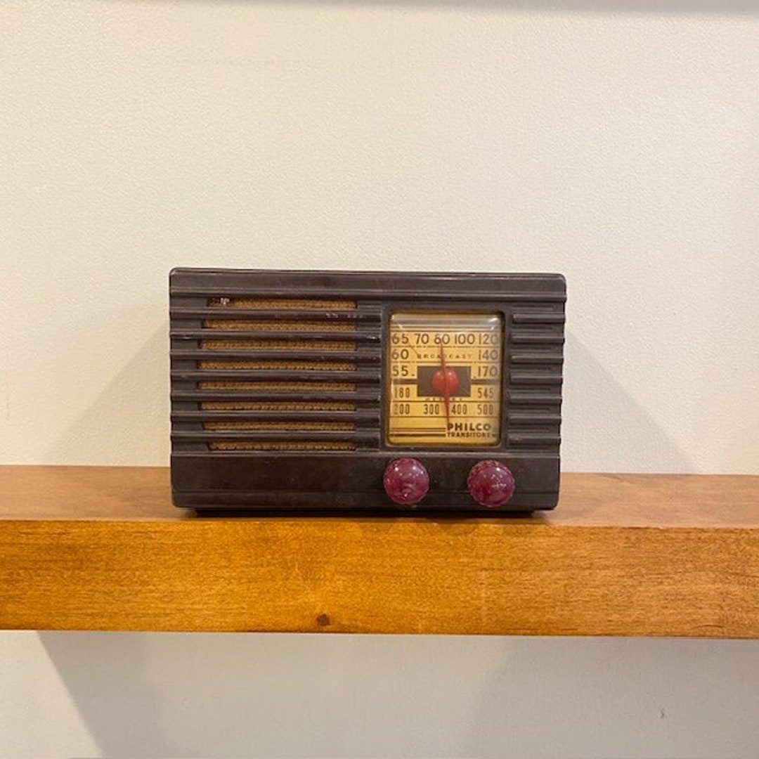 Vintage Philco Radio, Philco Transitone Portable Radio, Tube Radio ...
