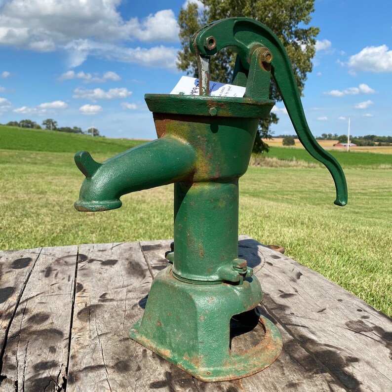 Large Vintage Hand Pump Rustic Spout Garden Decor Industrial - Etsy