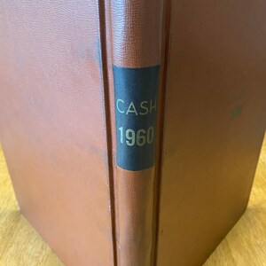 Large Vintage Cash Ledger Book 1960 Vintage Cash Log Accounting Book ...