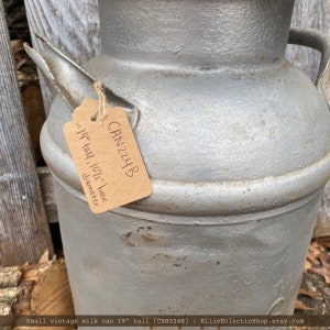 Small Milk Can, Silver Vintage Farmhouse Kitchen Decor - Etsy