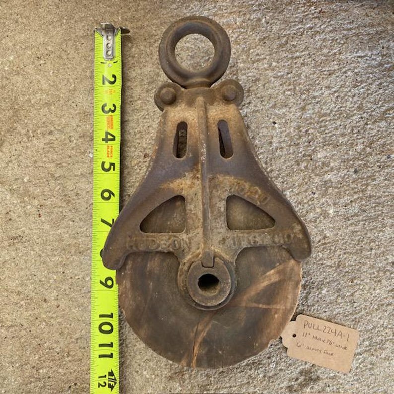 Vintage Metal and Wood Barn Pulleys [your Choice] | Rustic Industrial ...