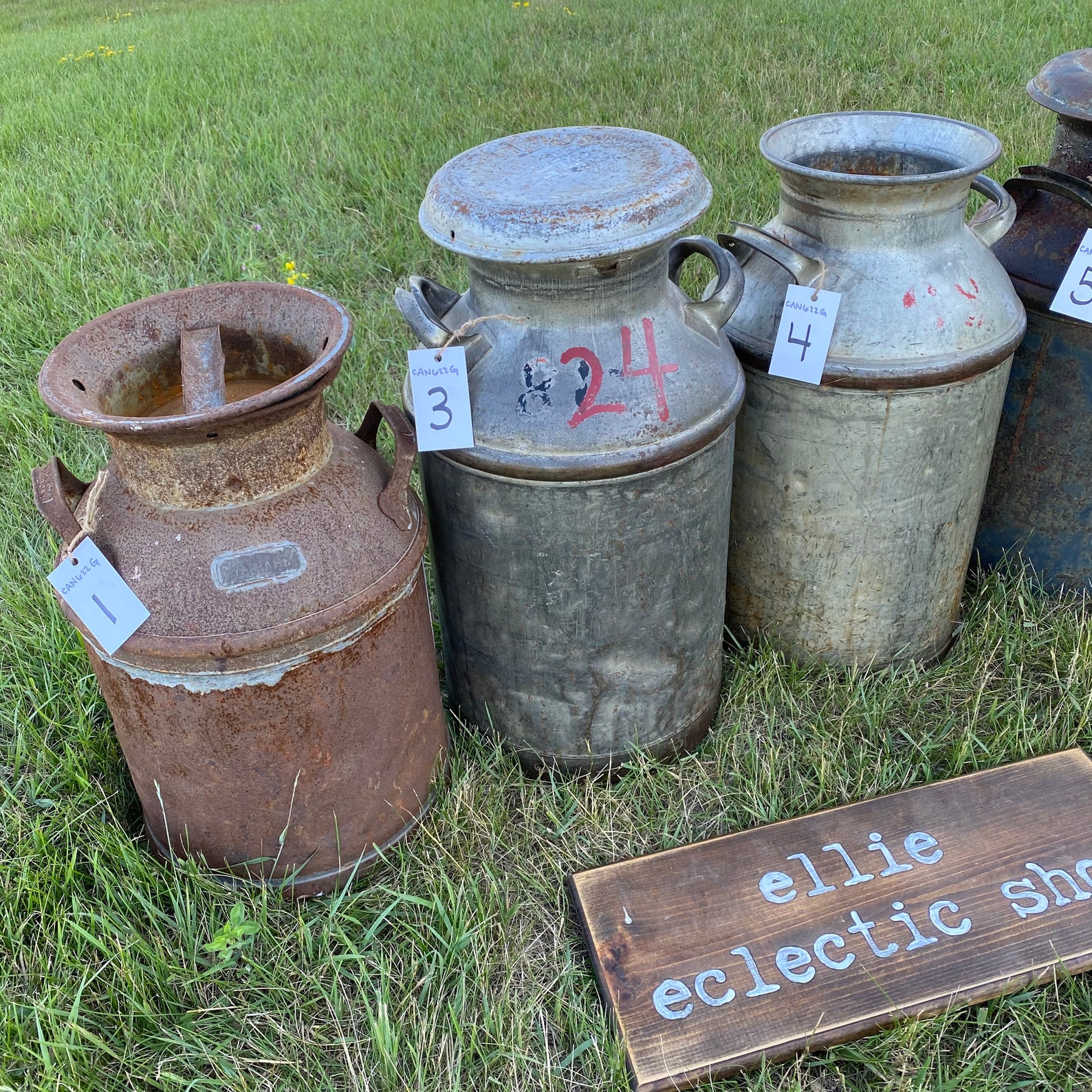 Large Rustic Antique Milk Cans Vintage Milk Jug Rusty Metal - Etsy