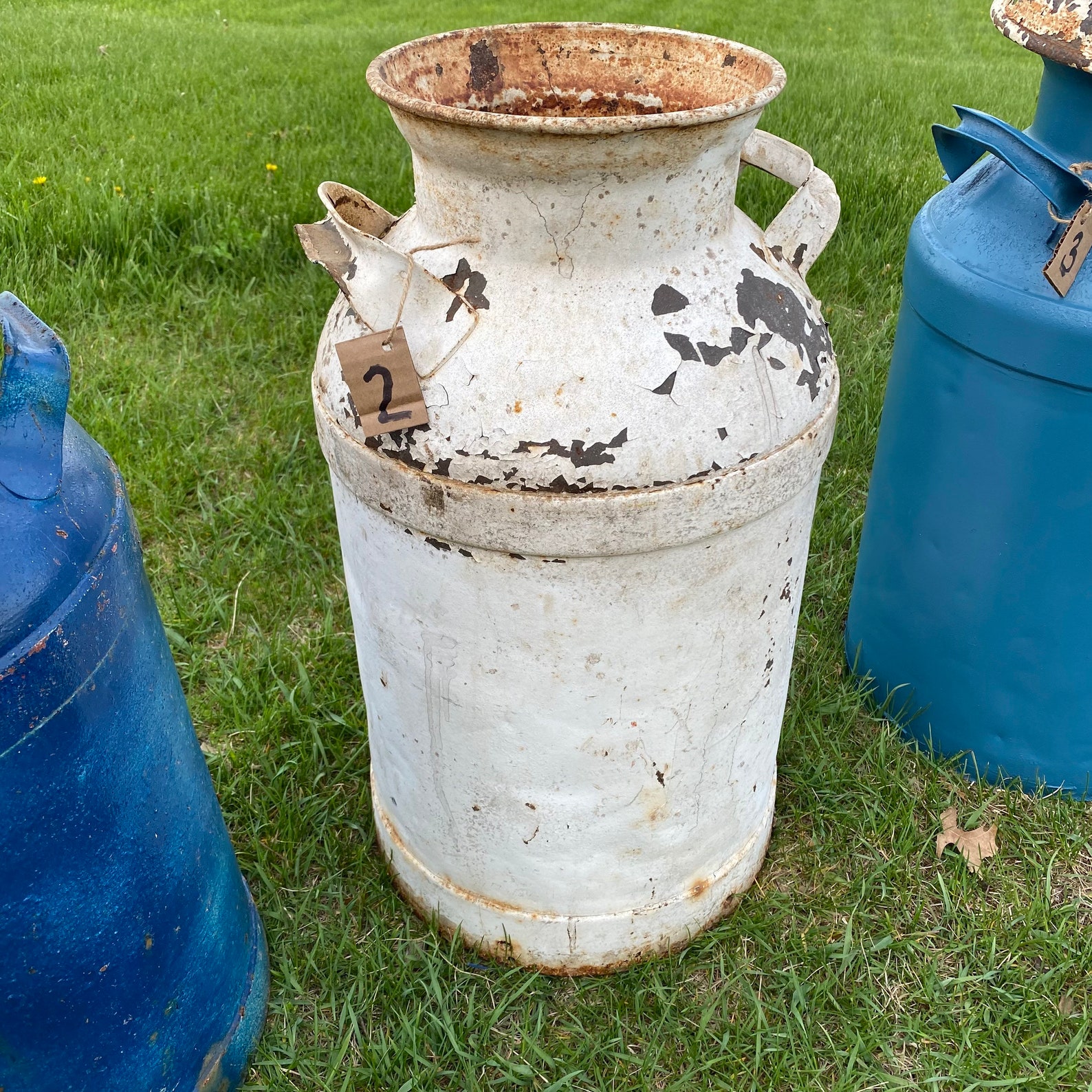 Milk Can Outdoor Decor Vintage Farmhouse Industrial Large - Etsy