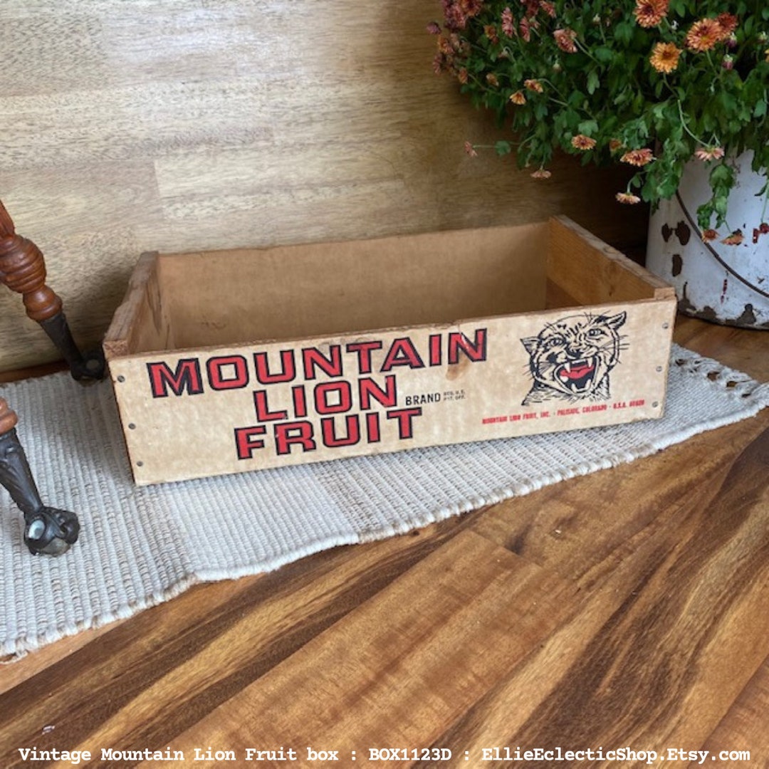 Vintage Wooden Fruit Crate, Del Monte Old Wood Storage Box, Wooden ...