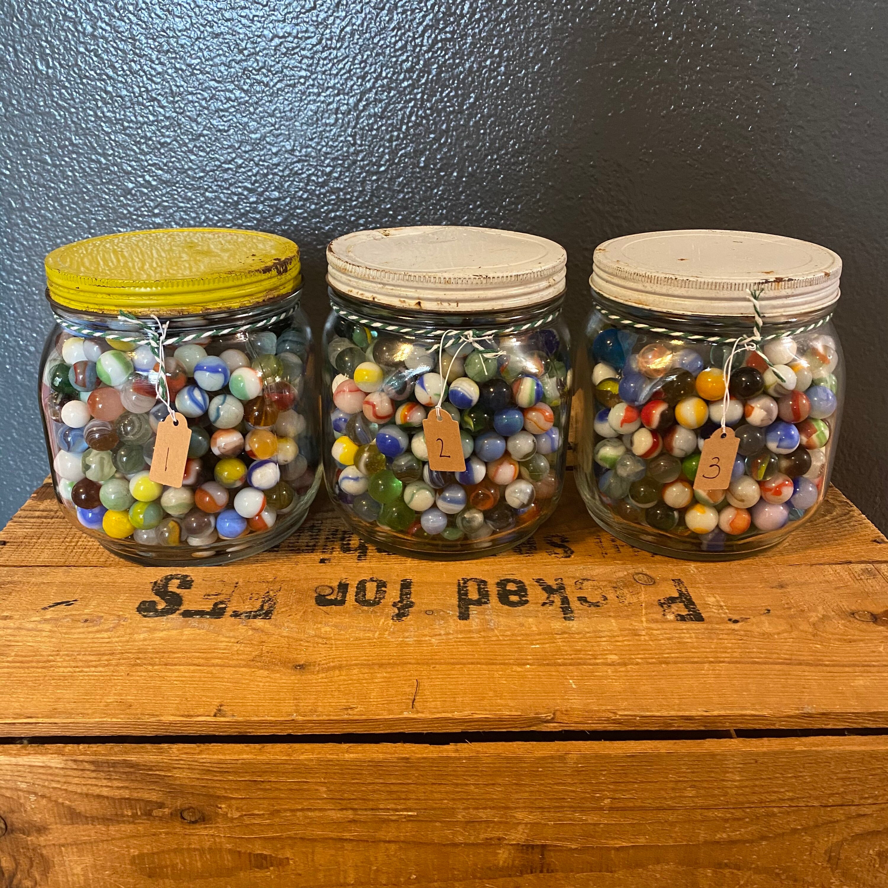 Bulk Old Marbles Vintage Jar of Assorted Marbles Nostalgic - Etsy